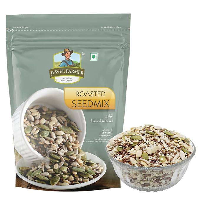 Premium Roasted Seed Mix 200g - Pumpkin, Sunflower & Flax Seeds | Jewel ...
