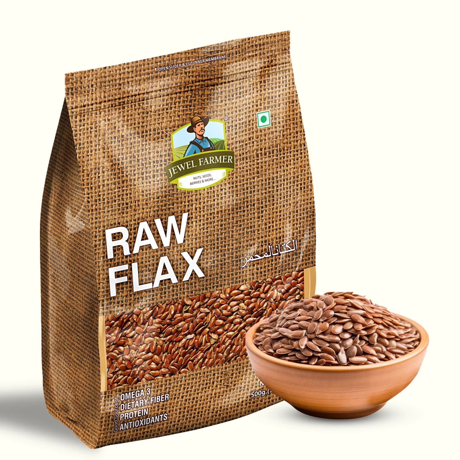 Buy Raw Flax Seeds 500g Online India – Organic, Fiber-Rich Superfood ...