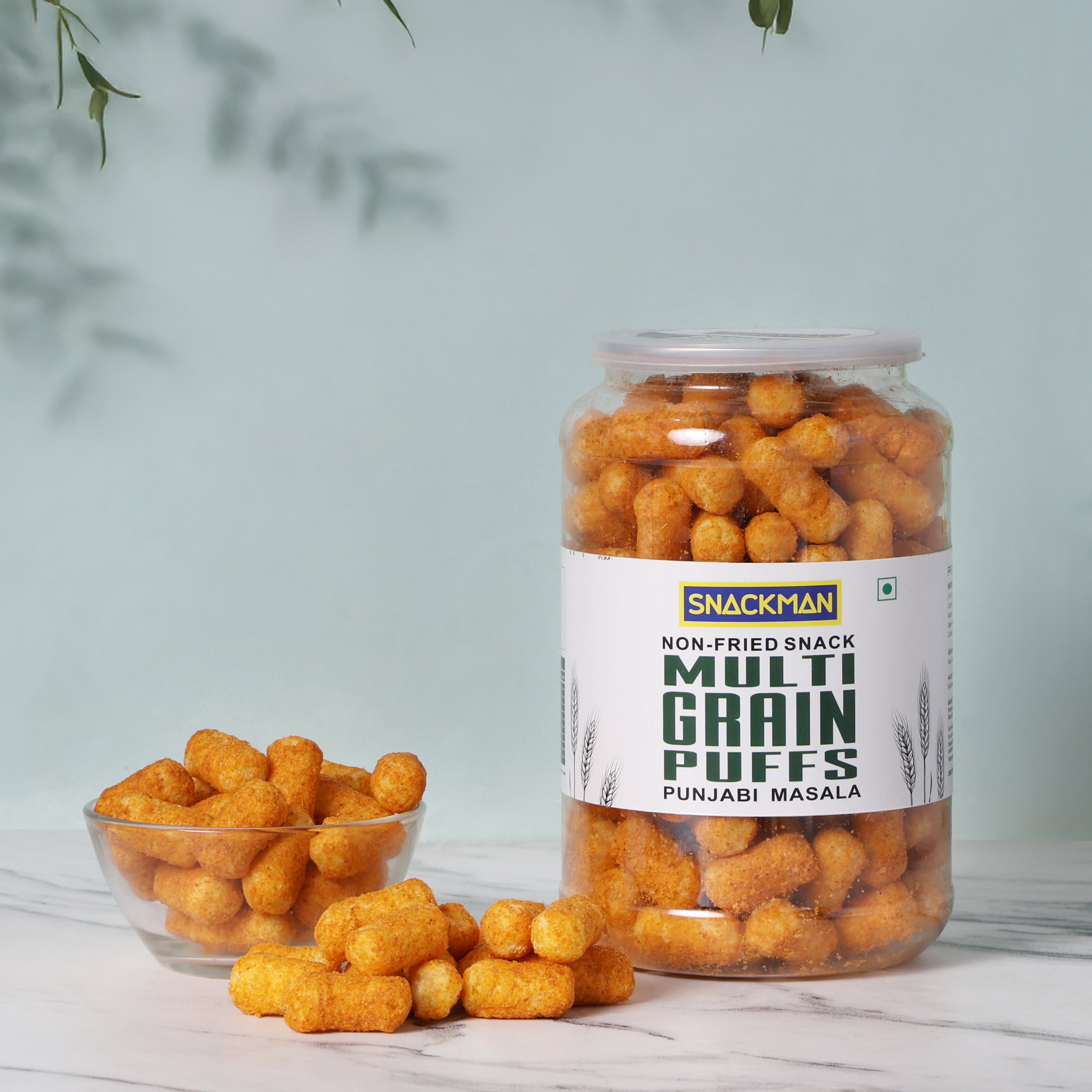 Punjabi Masala Multi Grain Puffs 190g | Spicy Healthy Snack - Snackman ...