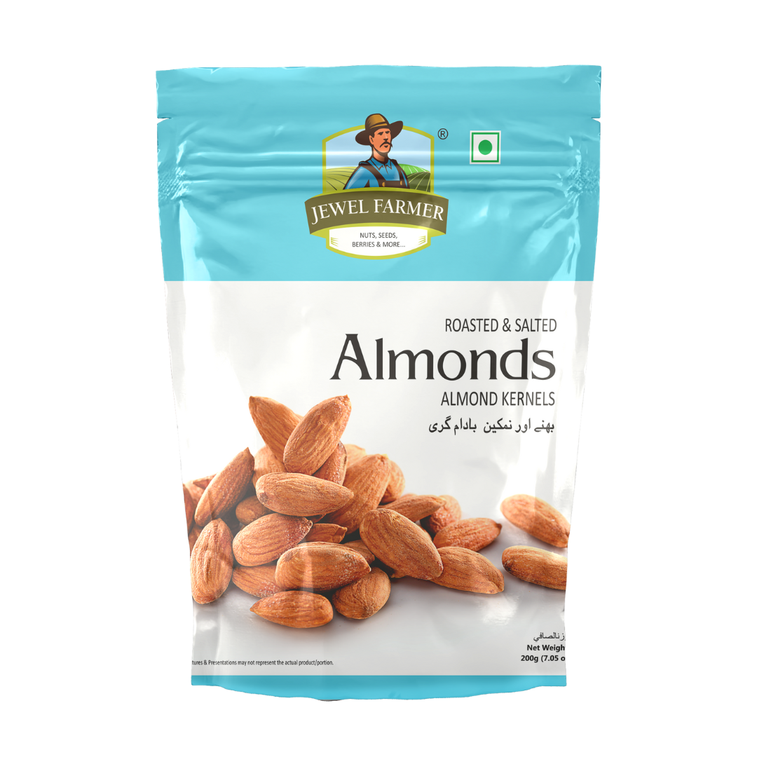 Roasted & Salted Almonds - 200g – jewel farmer