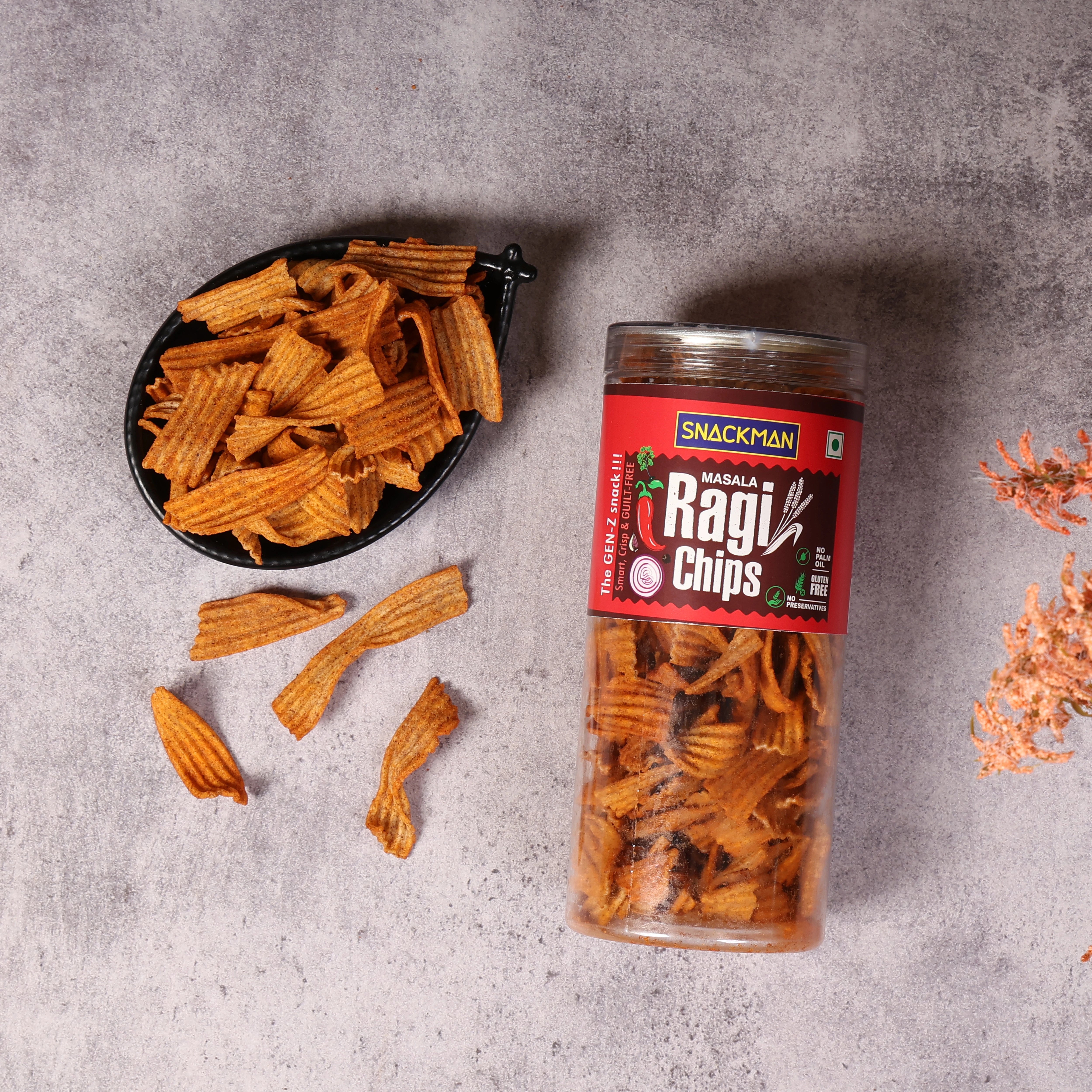 Buy Masala Ragi Chips Online | Healthy Millet Snacks India - Snackman ...